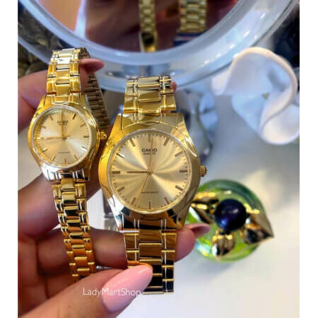 Парные часы Casio золотые | OBBO.tj Маркетплейс